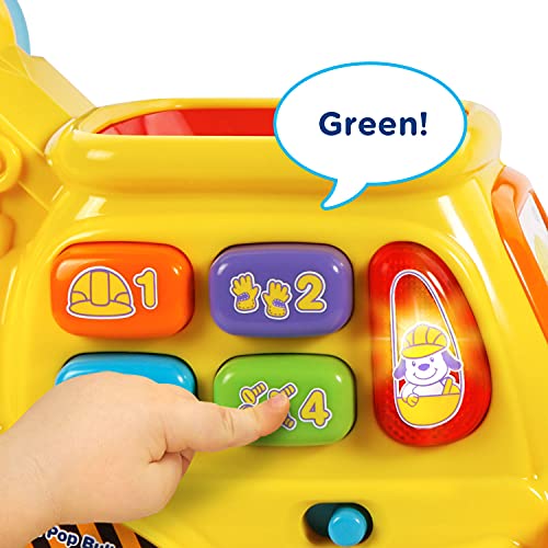 VTech Pop-a-Balls Push & Pop Bulldozer,Yellow