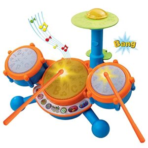 VTech KidiBeats Kids Drum Set, Orange