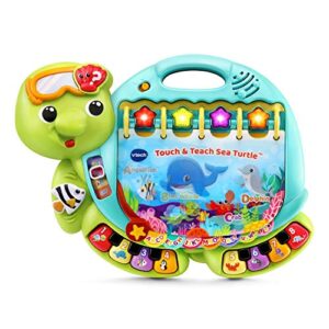 vtech touch and teach sea turtle interactive learning book , green