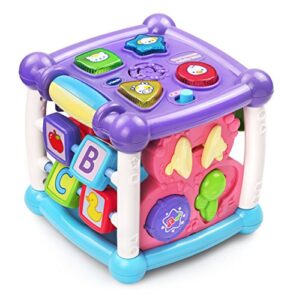 vtech busy learners activity cube, purple