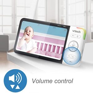 VTech RM5764-2HD 1080p Smart WiFi Remote Access 2 Camera BabyMonitor, 360° Pan & Tilt, 5" 720p HD Display, Night Vision, Soothing Sounds, 2-Way Talk, Temperature & Motion Detection, iOS & Android