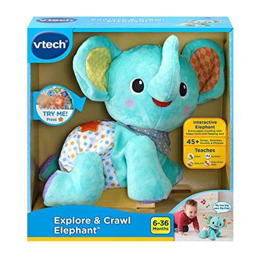 VTech Baby Explore and Crawl Elephant, Teal