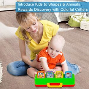 YEEBAY Interactive Pop Up Animals Toy with Music, Animal Sound, Activity Toys for Ages 9 - 12 - 18 Months &1 Year Old Kids, Babies, Toddlers, Boys & Girls