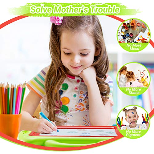 Geekper 16 Inch Magnetic Drawing Board with 5 Stamps, Erasable Writing Painting Drawing Sketch Pad, Toddler Toys for 3+Year Old Girls & Boys