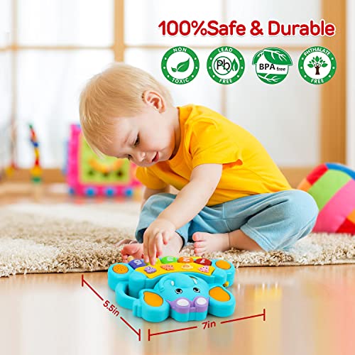 STEAM Life Baby Piano Toys, Baby Girl Toys Infant Toys, Baby Music Toys Baby Light Up Toys for 12 18 36 Months, Infant Toys for 12 Months, Birthday Gifts for Baby, Baby Einstein Piano Toys