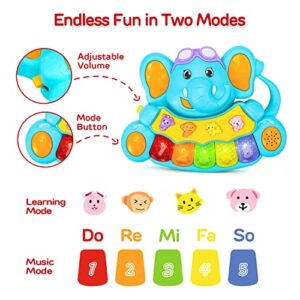 STEAM Life Baby Piano Toys, Baby Girl Toys Infant Toys, Baby Music Toys Baby Light Up Toys for 12 18 36 Months, Infant Toys for 12 Months, Birthday Gifts for Baby, Baby Einstein Piano Toys