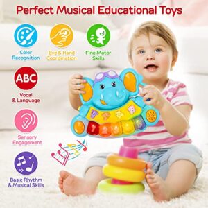 STEAM Life Baby Piano Toys, Baby Girl Toys Infant Toys, Baby Music Toys Baby Light Up Toys for 12 18 36 Months, Infant Toys for 12 Months, Birthday Gifts for Baby, Baby Einstein Piano Toys