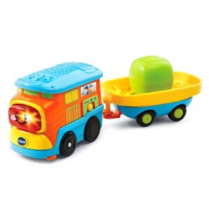 vtech go! go! smart wheels motorized freight train with cargo car