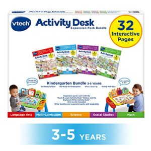 vtech activity desk 4-in-1 kindergarten expansion pack bundle for age 3-5