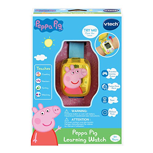 VTech Peppa Pig Learning Watch, Blue, 3-6 years