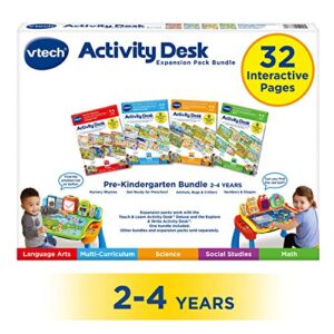 vtech activity desk 4-in-1 pre-kindergarten expansion pack bundle for age 2-4