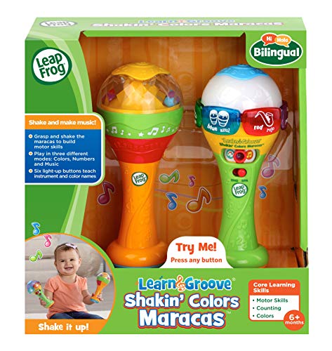 LeapFrog Learn & Groove Shakin' Colors Maracas,Multicolor