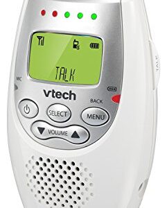 VTech DM221-2 Audio Baby Monitor with up to 1,000 ft of Range, Vibrating Sound-Alert, Talk Back Intercom, Night Light Loop & Two Parent Units, White