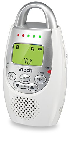 VTech DM221-2 Audio Baby Monitor with up to 1,000 ft of Range, Vibrating Sound-Alert, Talk Back Intercom, Night Light Loop & Two Parent Units, White