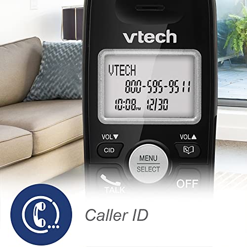 VTECH VG101-21 DECT 6.0 2-Handset Cordless Phone for Home, Blue-White Backlit Display, Backlit Big Buttons, Full Duplex Speakerphone, Caller ID/Call Waiting, Easy Wall Mount, Reliable 1000 ft Range