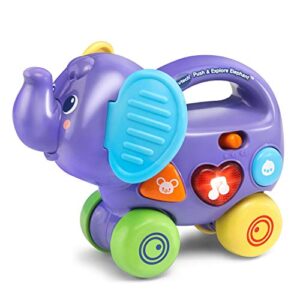 vtech push & explore elephant, purple