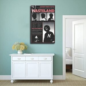 YGULC Brent Poster Faiyaz Wasteland Music Album Cover Canvas Poster Bedroom Decor Sports Landscape Office Room Decor Gift Unframe: 12x18inch(30x45cm)