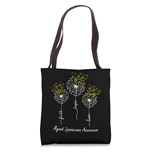 Faith Hope Love Myxoid Liposarcoma Awareness Tote Bag