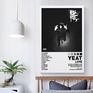 Yeat Poster Lyfe Poster Album Cover Posters for Room Aesthetic Canvas Wall Art Bedroom Docor 12x18inch(30x45cm)