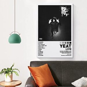 Yeat Poster Lyfe Poster Album Cover Posters for Room Aesthetic Canvas Wall Art Bedroom Docor 12x18inch(30x45cm)