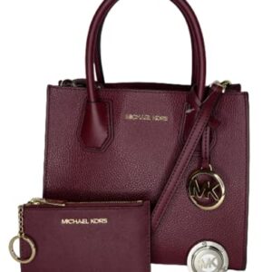 Michael Kors MICHAEL Michael Kors Mercer MD Messenger bundled SM TZ Coinpouch Purse Hook (Mulberry)