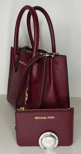 Michael Kors MICHAEL Michael Kors Mercer MD Messenger bundled SM TZ Coinpouch Purse Hook (Mulberry)