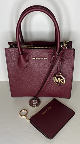 Michael Kors MICHAEL Michael Kors Mercer MD Messenger bundled SM TZ Coinpouch Purse Hook (Mulberry)