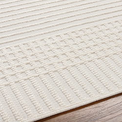 Mark&Day Washable Area Rugs, 8x10 Burkesville Bohemian/Global Ivory Washable Area Rug, Ivory / Black Carpet for Living Room, Bedroom or Kitchen (7'10" x 10'1", Machine Washable )