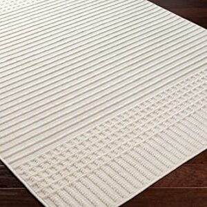 Mark&Day Washable Area Rugs, 8x10 Burkesville Bohemian/Global Ivory Washable Area Rug, Ivory / Black Carpet for Living Room, Bedroom or Kitchen (7'10" x 10'1", Machine Washable )