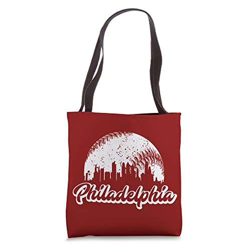 Vintage Skyline Retro Philadelphia Philly Baseball Tote Bag