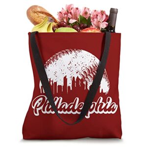 Vintage Skyline Retro Philadelphia Philly Baseball Tote Bag