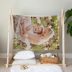 New Mom Gifts for Women/Mom/Baby Custom Blankets with Photos and Text Multiple Colors and Sizes Soft Flannel Personalized Blankets Customized Blankets with Photos Christmas Blanket Gifts