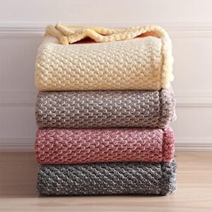 Berkshire Blanket EcoThread Honeycomb VelvetLoft Throw | Dry Dye Dobby Plush Throw | Tuscan Sun | 50" x 70"