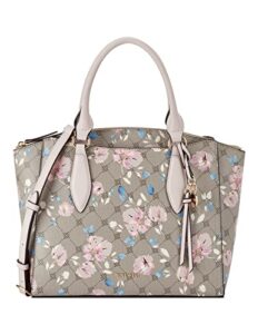 nine west paisley jet set satchel, floral logo