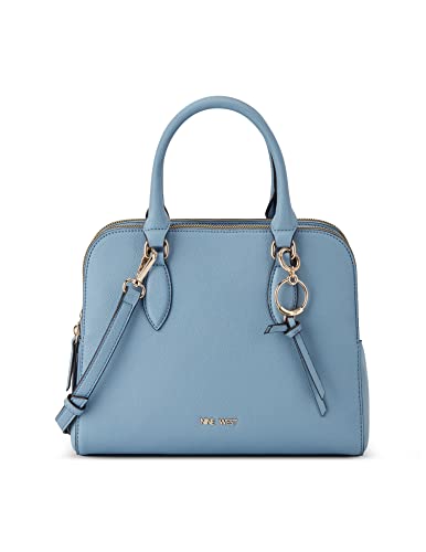 NINE WEST Cyra A List Satchel, Pale Denim