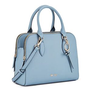 NINE WEST Cyra A List Satchel, Pale Denim