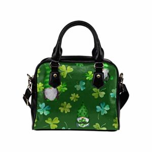 D-Story St Patrick Day Gnomes, Lucky Four Leaf Clover Handbags for women Handbags for Women Large Tote Shoulder Bags Top Handle Satchel Purses Wallet