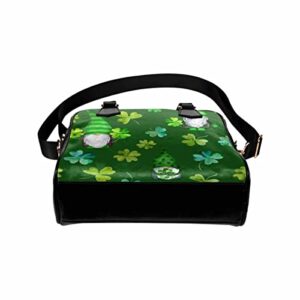 D-Story St Patrick Day Gnomes, Lucky Four Leaf Clover Handbags for women Handbags for Women Large Tote Shoulder Bags Top Handle Satchel Purses Wallet