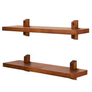 bielebbi floating shelves, wall shelves, bathroom shelves, decor wall mounted shelves, l23.4xw5.9 shelves for wall decor set of 2, floating shelf for bedroom, bathroom, kitchen