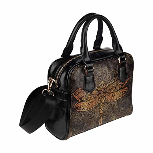 D-Story Mandala Dragonfly Handbags for women Fashion Handbags Wallet Tote Bag Shoulder Bag Top Handle Satchel Purse