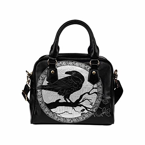 D-Story Black Crow Handbags for women Womens Purses and Handbags Shoulder Bag Ladies Design Satchel Tote Bag