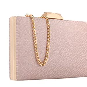 Rucavono Evening,Gold Evening Bag For Wedding Party Bridal Prom Shoulder Gold Clutch Handbag