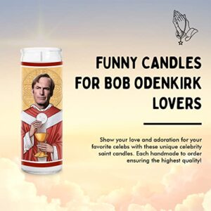 Bob Odenkirk Celebrity Prayer Candle - Saul Funny Saint Candle - 8 inch Glass Prayer Votive - 100% Handmade in USA - Funny Celeb Novelty Comedian Actor Better Call TV Show Gift