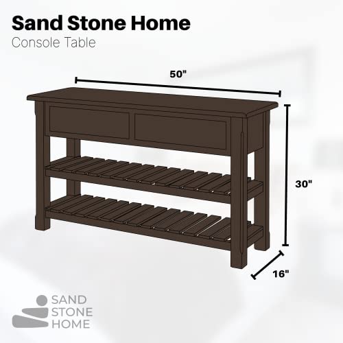 SAND STONE HOME Farmhouse Sofa Table (Espresso)