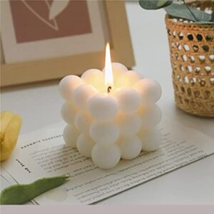 2 Pieces Bubble Candle - Cube Soy Wax Candles,Female Body Shaped Candle, Hand Poured Scented Candle, Cute Wax Candles Home Decor and Gifting (White, Black )