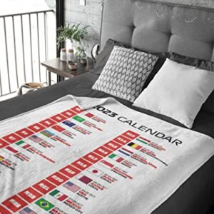 Formula 1 F1 Racing Calendar and Flags Blanket, F1 Sherpa Fleece Blanket, F1 Blanket for Fan Lover Him Husband Daddy Grandpa Boyfriend, F1 Merchandise, Gift for Christmas Birthday Thanksgiving