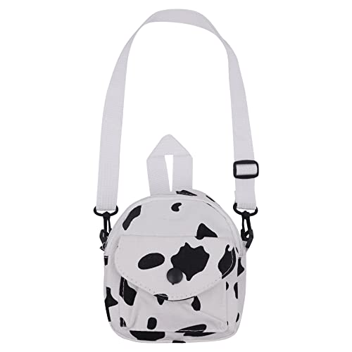 JUMISEE Cute Cow Print Canvas Crossbody Purse Tote Small Cell Phone Bag Shoulder Handbag