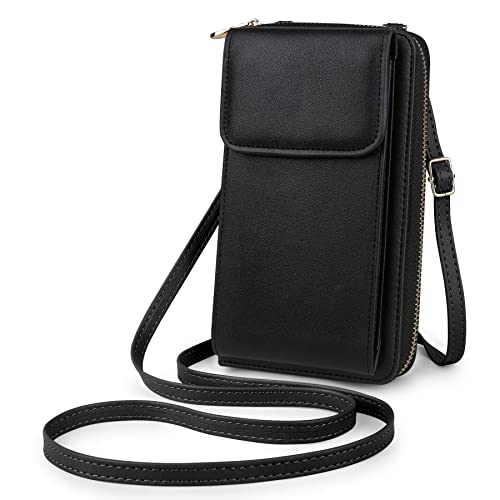 Crossbody Bag Small Ladies Bag Mobile Wallet with Multiple Credit Card Holders Made of PU Leather with Multiple Pockets