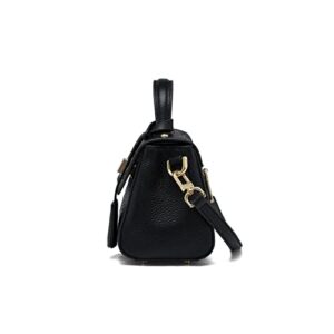 ZOOLER Full Genuine Leather Shoulder Bags Tote Bags Women Handbag Totally Skin Top Handle Purses #WG385 (black)