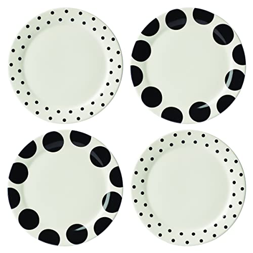 Kate Spade Dot Assorted Dinner Plates, Set Of 4, 7.95, White